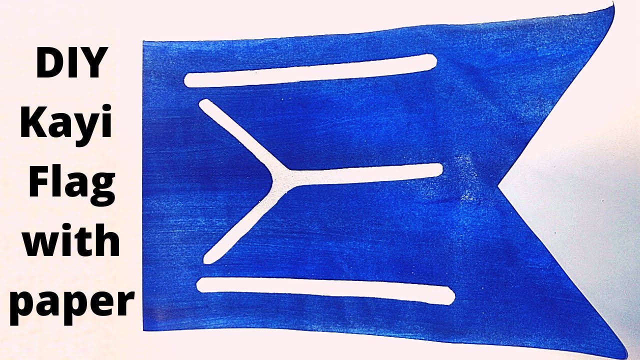 how to make kayi flag with paper | diy kayi flag with paper | paper art ...