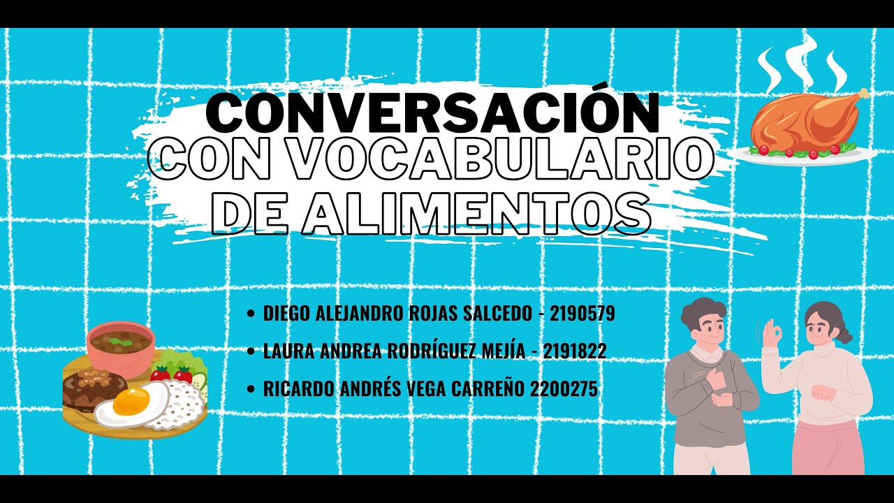 Conversación con vocabulario de alimentos - YouTube