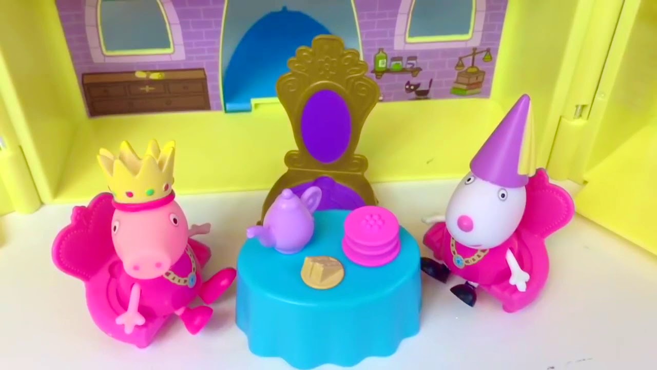 PEPPA Pig Princess Castle Tea Party and School Day - YouTube