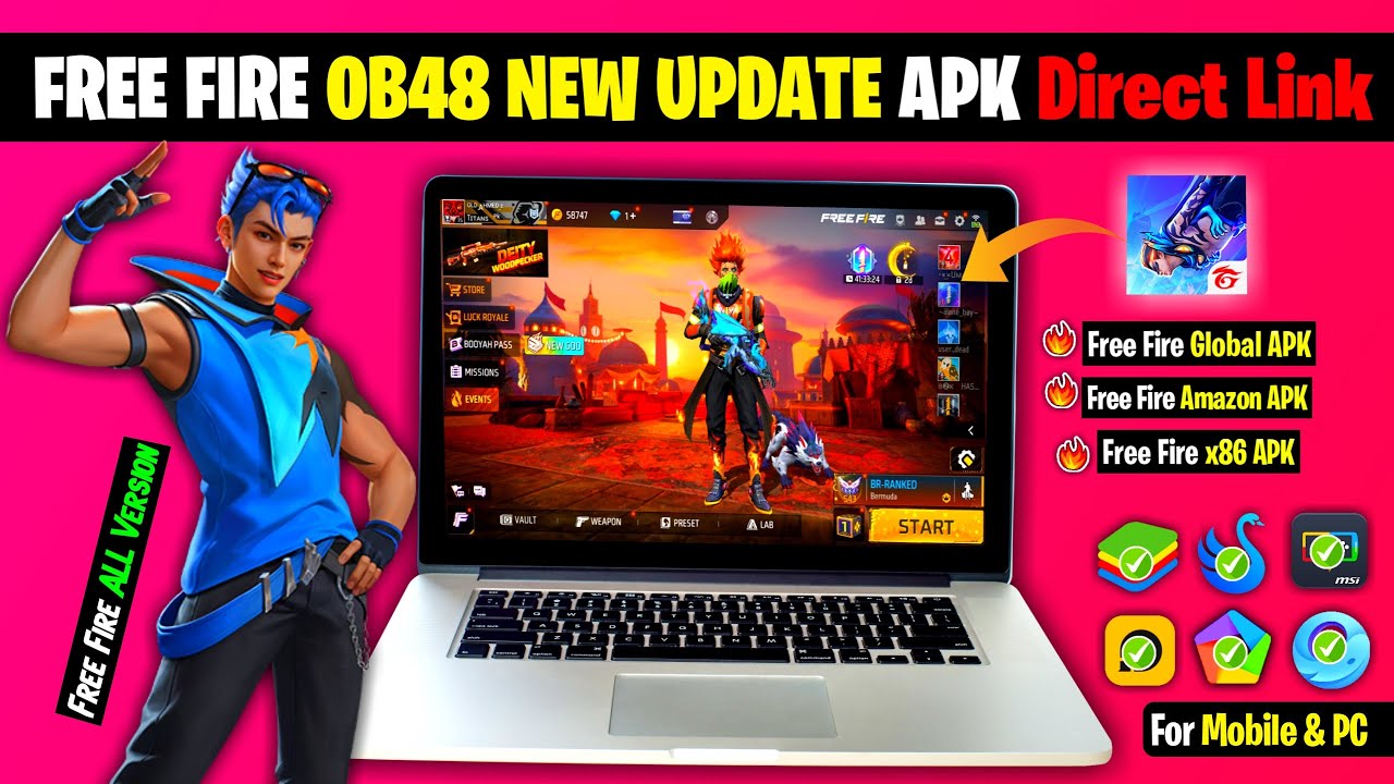 How to Download Free Fire New Update OB48 Apk & Free fireX86 (Normal ...
