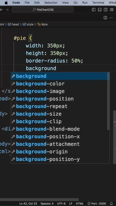 Create a pie chart with CSS - YouTube