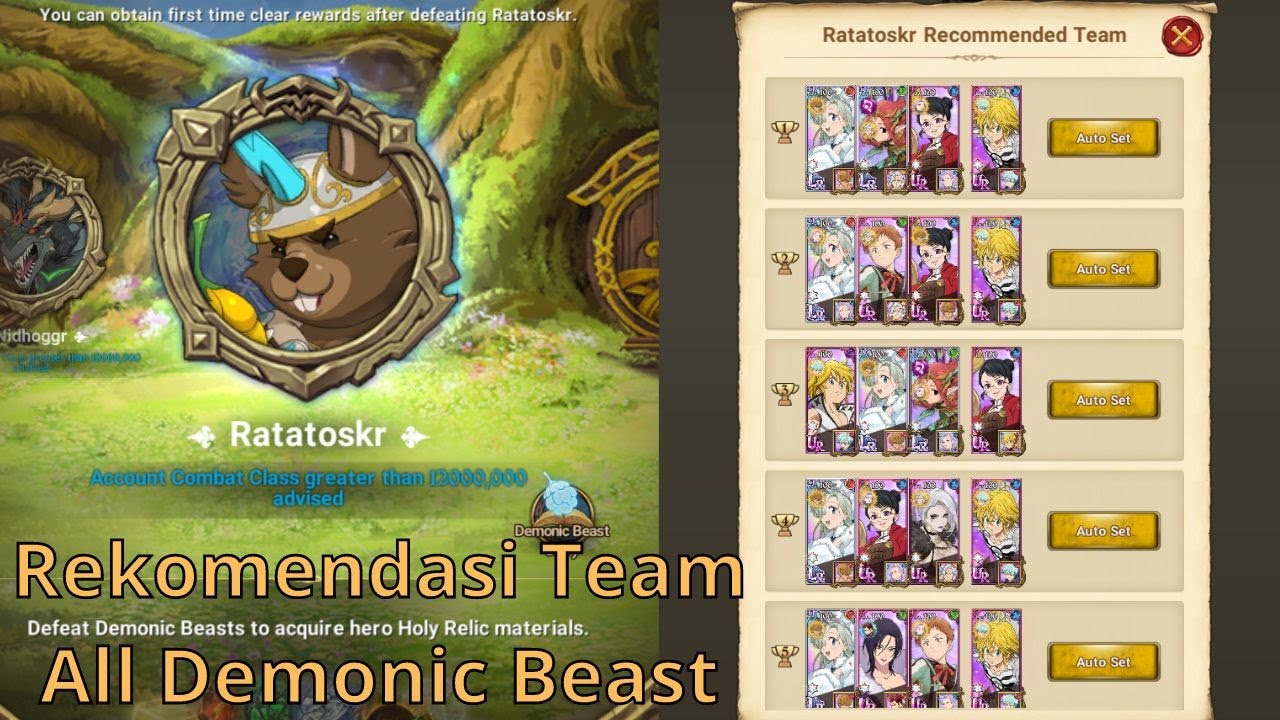 New Feature Rekomendasi Team Demonic Beast 7DS The Seven Deadly Sins ...