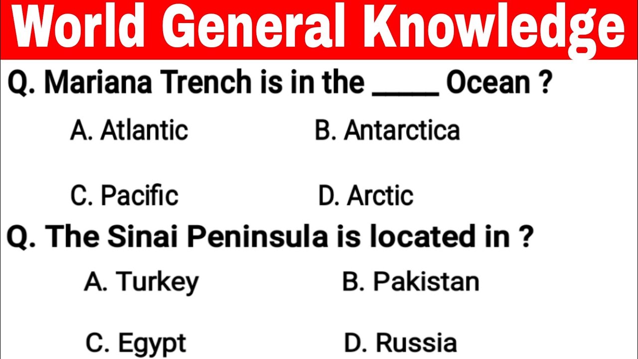 World General Knowledge In Urdu | World General Knowledge 2022 - YouTube