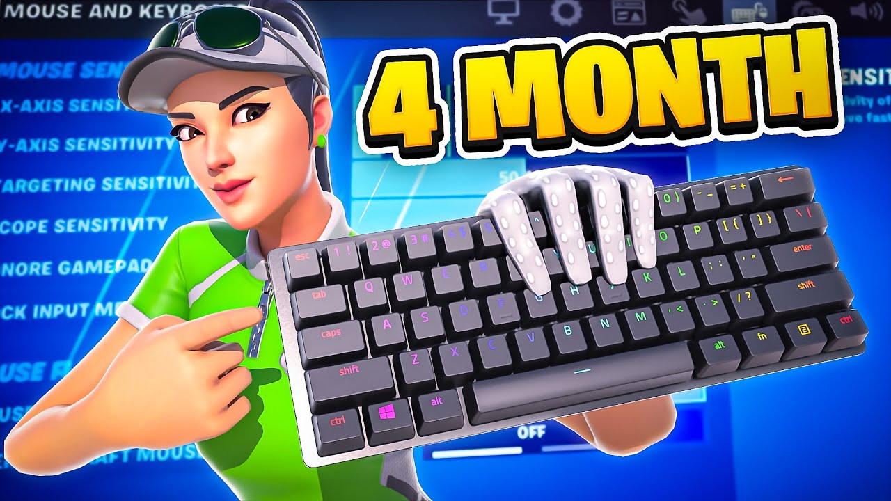 4 MONTH Fortnite Keyboard and Mouse Progression with SETTINGS ...