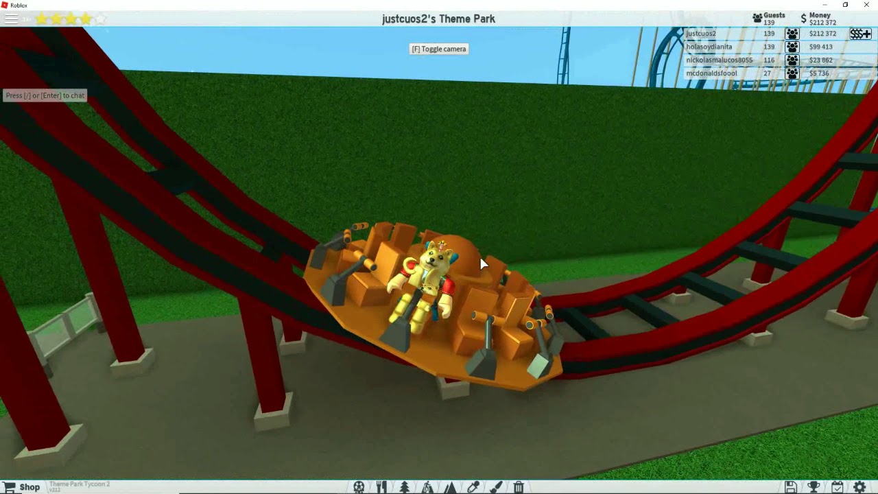 theme park tycoon 2 episode 11 making a rocking disk ride - YouTube