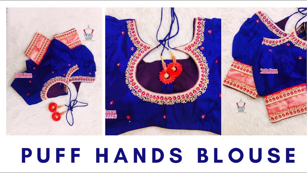 Puff hands maggam work blouse designs / prabhablouses / maggamwork ...
