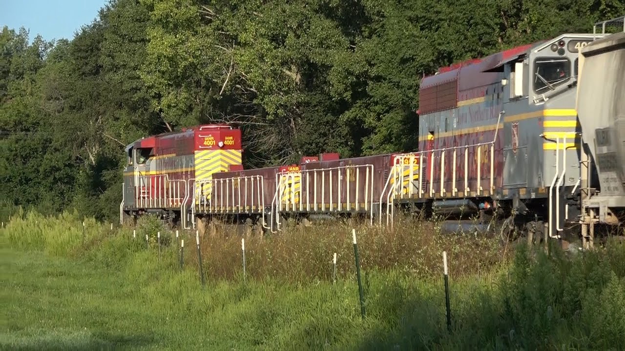 Iowa Northern trains! One drops the high ball and one with slugs. UP ...