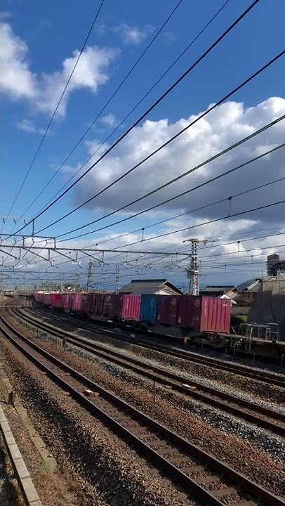 (freight) 2022/01/07 1073レ EF210-136 + コキ25B & 289系明智光秀ラッピング #Shorts - YouTube