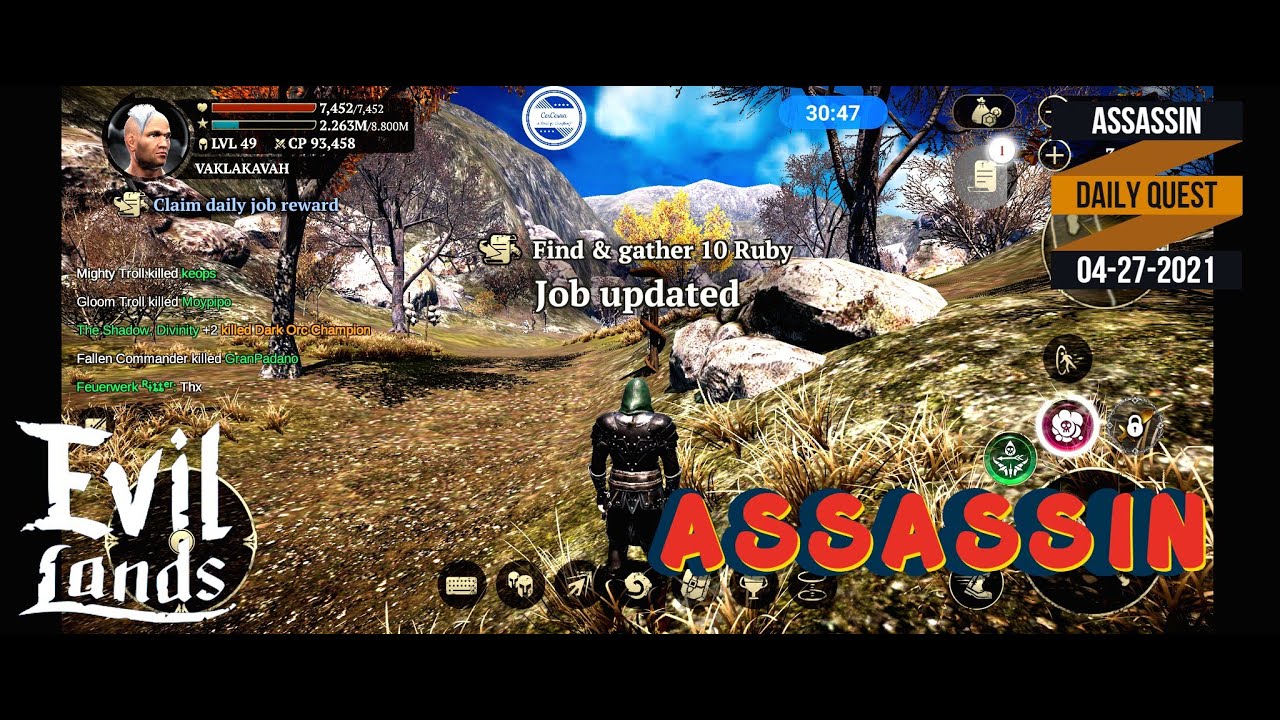 EVIL LANDS | ASSASSIN | DAILY QUEST | 04272021 | BEST ONLINE ACTION RPG ...