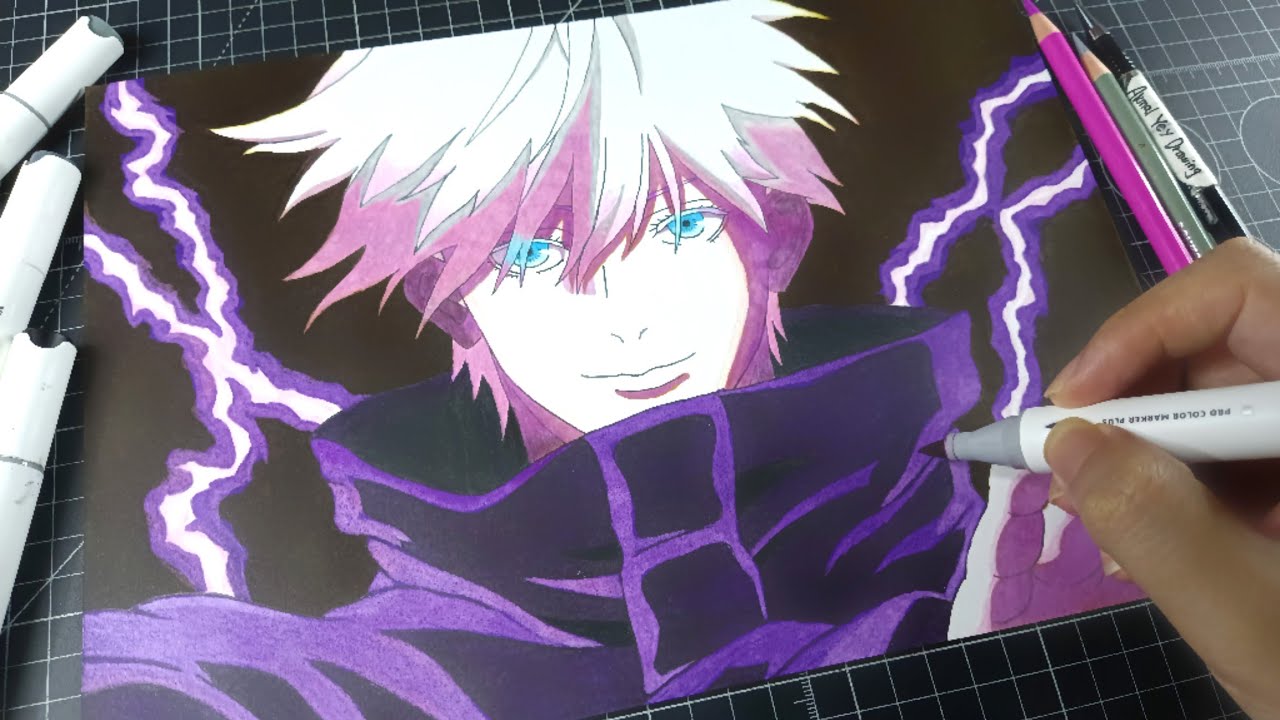Drawing Gojo Satoru Hollow Purple || Jujutsu Kaisen - YouTube