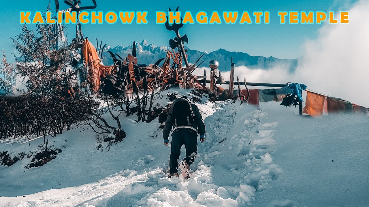 snowfall in Kalinchowk Bhagawati Temple Darsan - YouTube