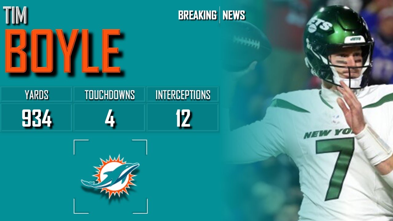 𝐁𝐑𝐄𝐀𝐊𝐈𝐍𝐆 𝐍𝐄𝐖𝐒: Miami Dolphins Adding QB Tim Boyle To Practice Squad ...