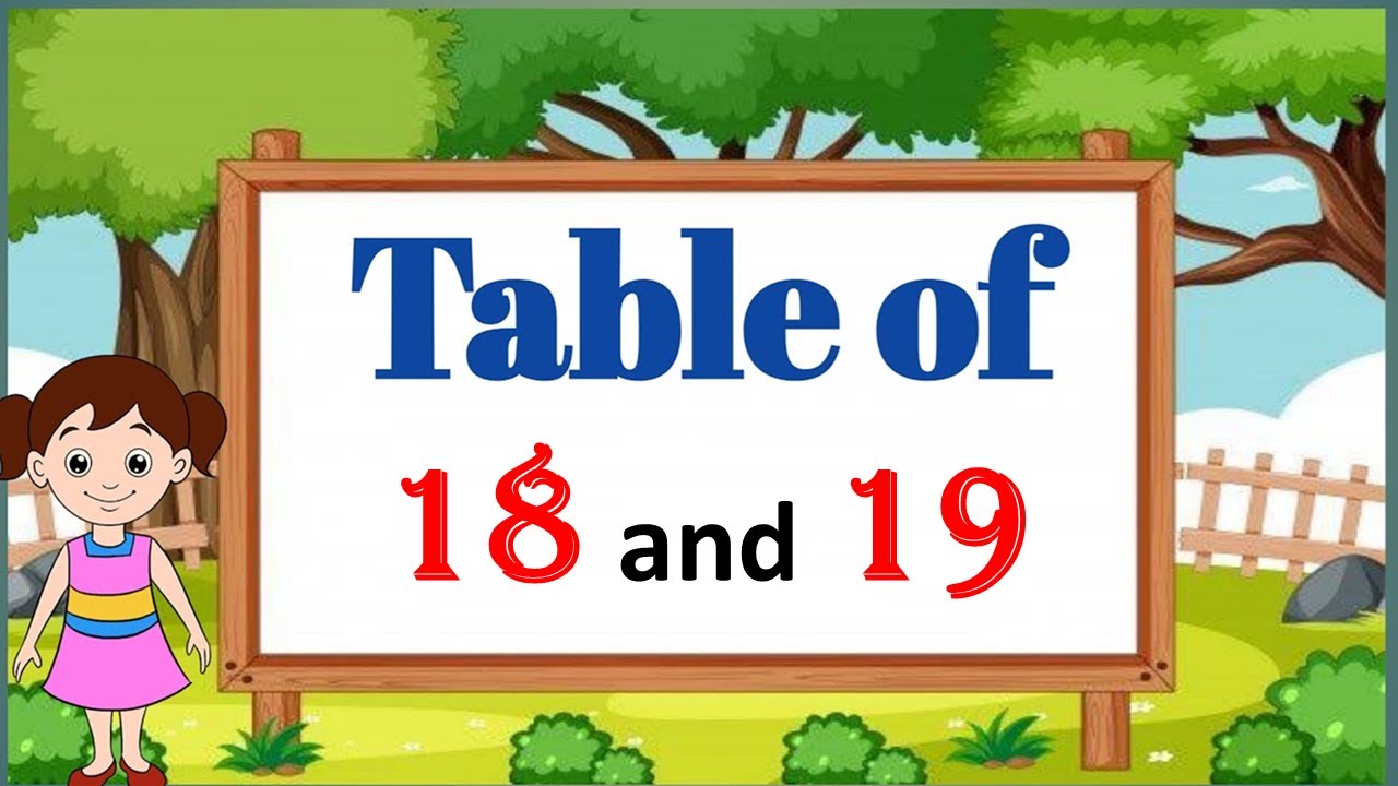 Number Multiplication Table from 18 and 19 ! Maths Table 18 and 19 in ...