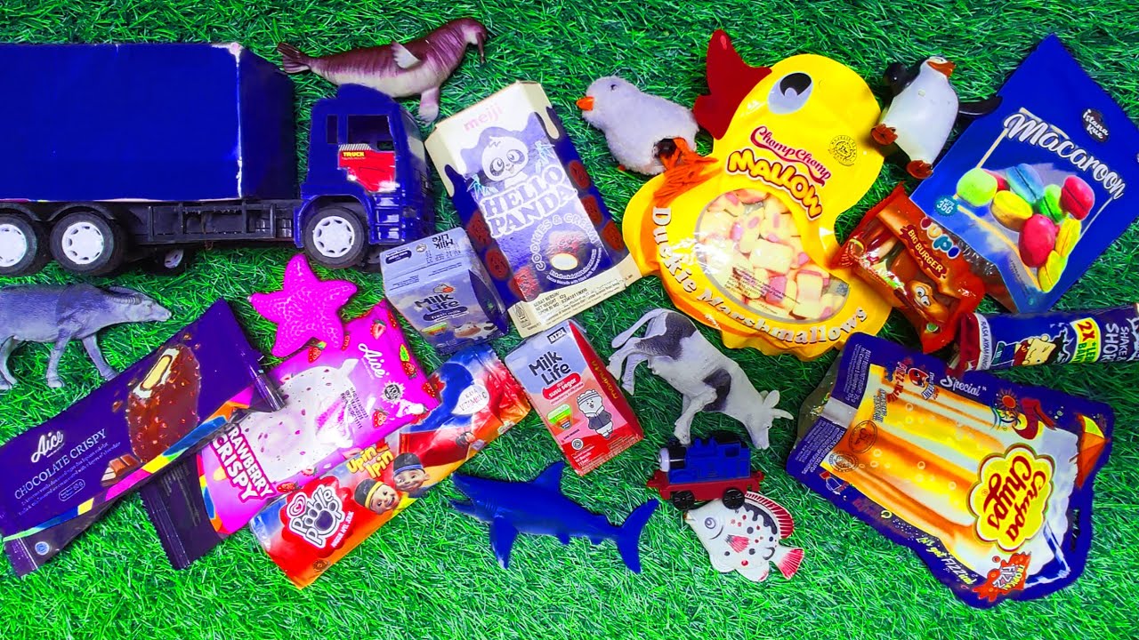 Hunting es krim, permen yupi, pinguin, Bebek, sapi, Pinguin, hiu, truck ...