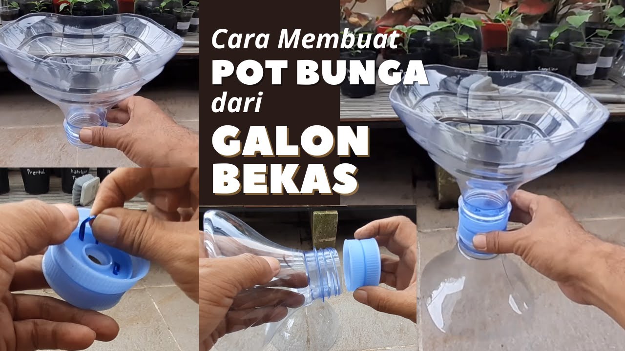 Cara Mudah Membuat Pot Bunga Cantik - YouTube