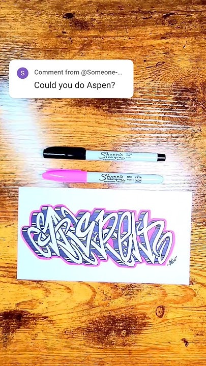 Let me draw your name next. Graffiti Name request "Aspen" - YouTube