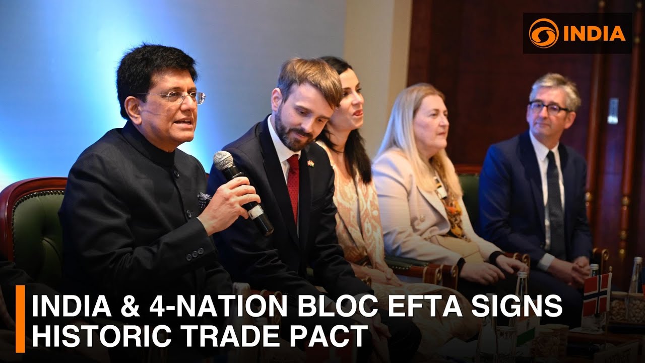 India & 4-nation bloc EFTA signs historic trade pact - YouTube