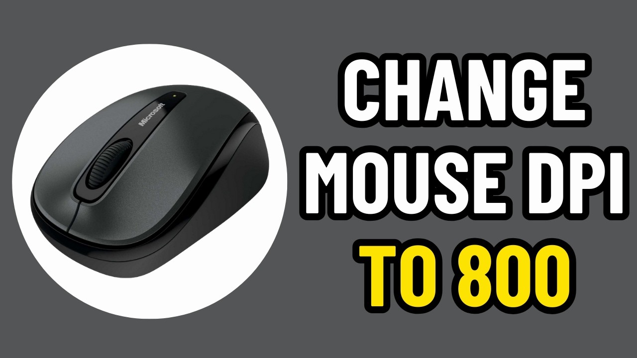 HOW TO CHANGE MOUSE DPI TO 800 (QUICK & EASY) - YouTube