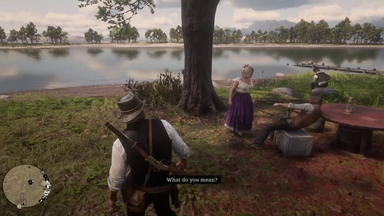 RDR2 John hitting on Karen - YouTube