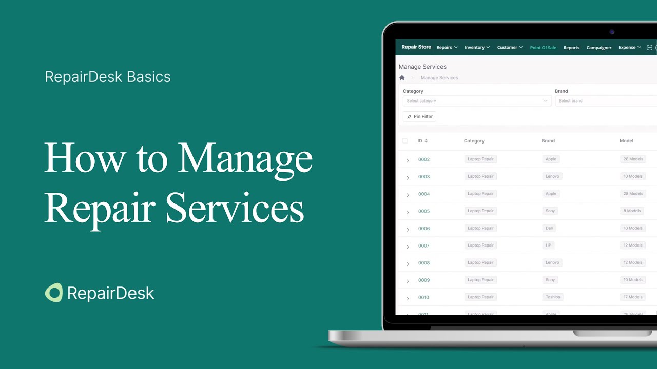 How to Manage Repair Services in RepairDesk? - YouTube