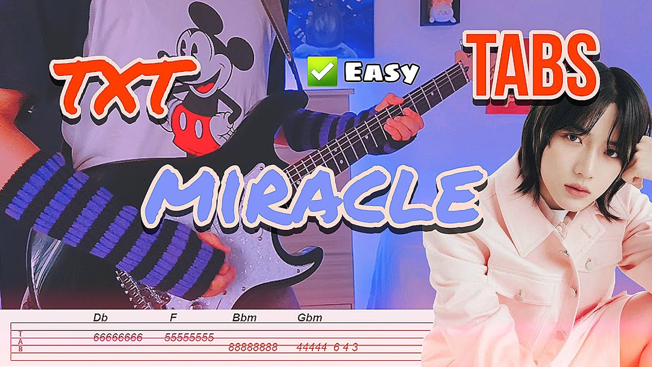TXT - Miracle (EASY Guitar TABS) By kookieguitar 투모로우바이투게더 - YouTube