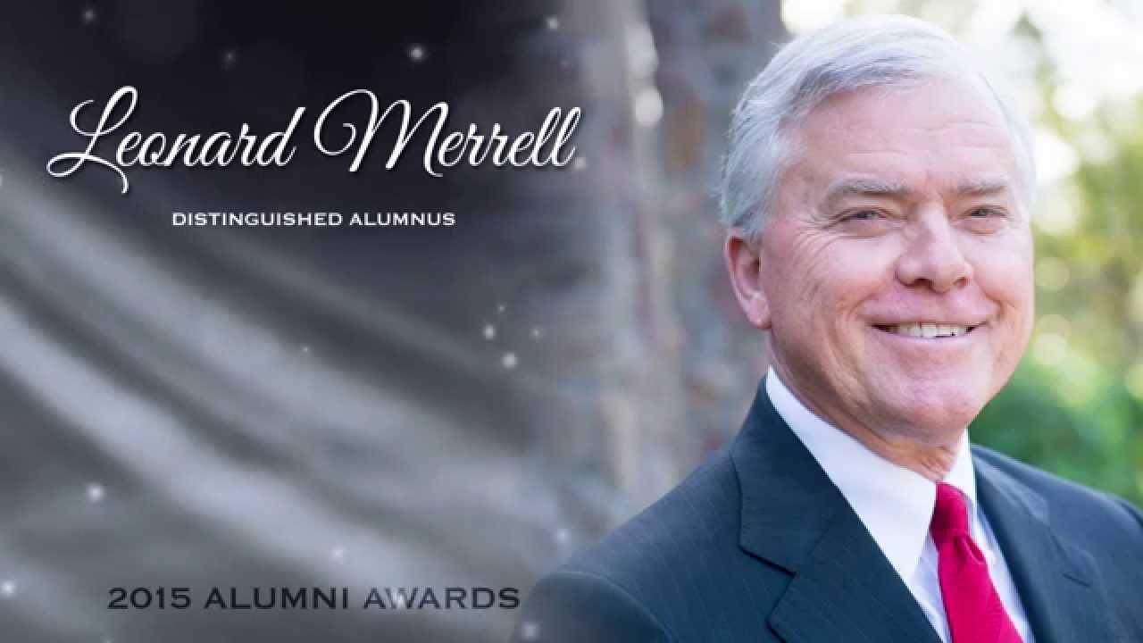 Distinguished Alumni 2015, Leonard Merrell - YouTube