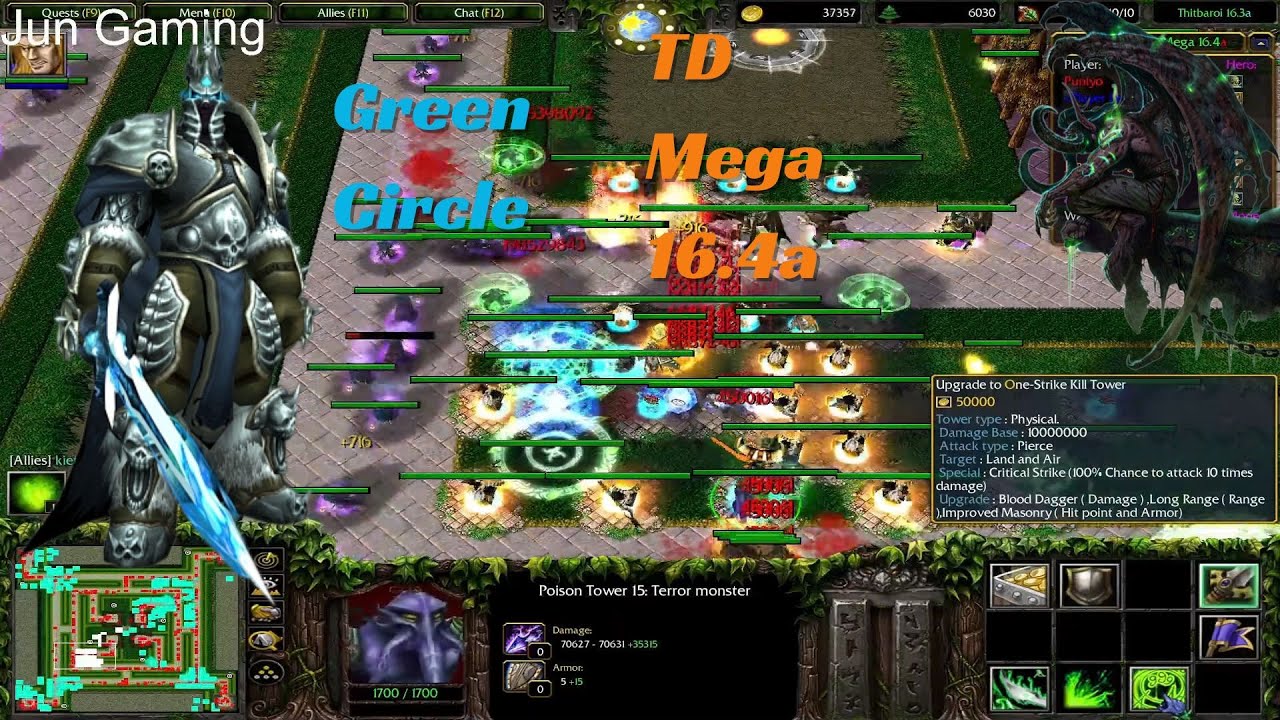 Warcraft III : Green Circle TD Mega 16.4a Mode Hell Chiến thằng cùng ...