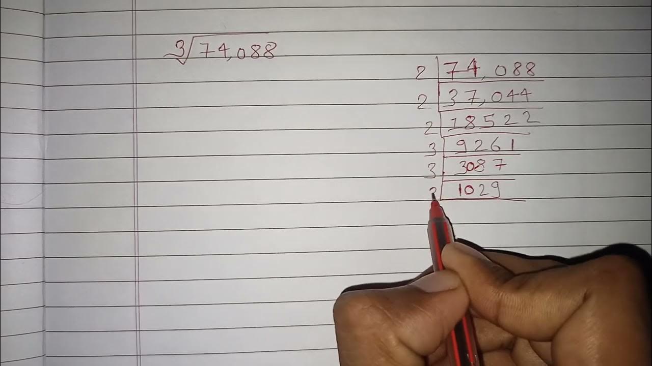 Cube Root of 74088 by Prime Factorization Method - YouTube