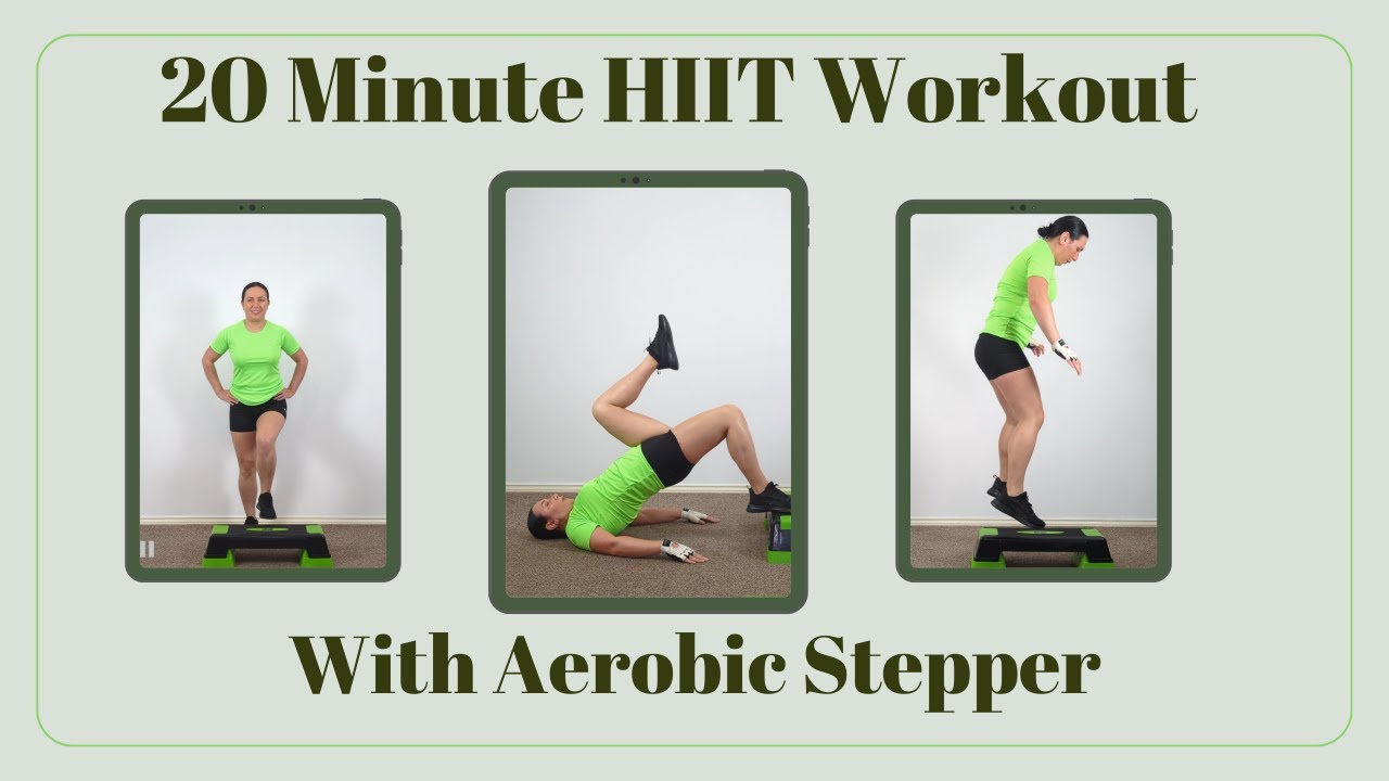 20 Min Fitness Cardio HIIT Workout | Aerobic Stepper | Home And Outdoor ...