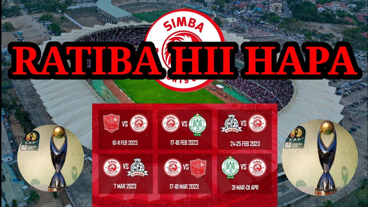RATIBA YA SIMBA CLUB BINGWA AFRIKA HII HAPA 🔥🔥|| SIMBA KUANZIA UGENINI ...