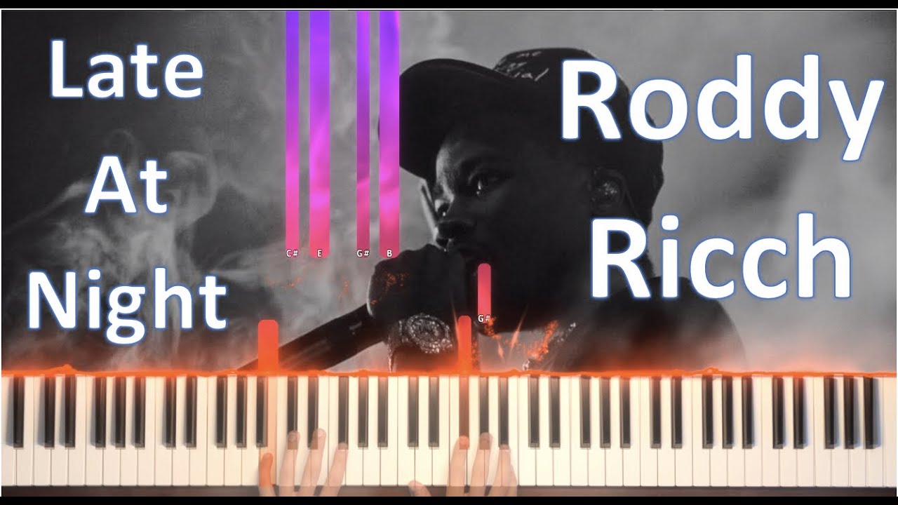 Late At Night Piano- Roddy Ricch (Piano cover/tutorial) - YouTube