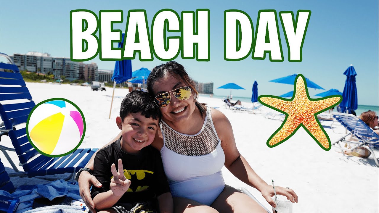 Family Fun Day at the Beach and playing in the sand - YouTube