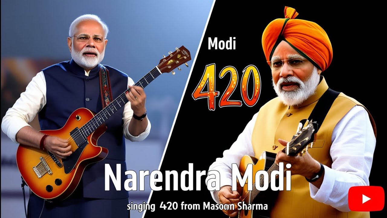 PM Modi 🔥 singing 420 song From Masoom Sharma! 🎤😂 #Modi420Vibes # ...