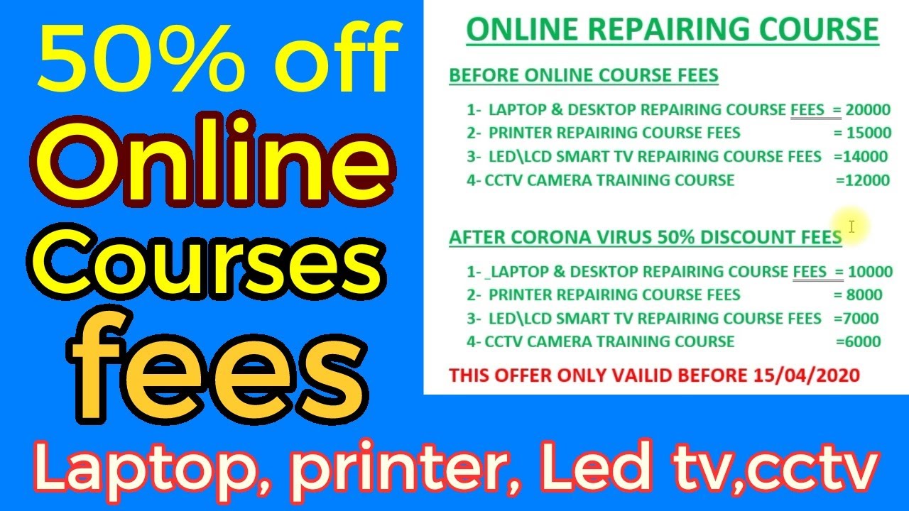 Join Online Repairing courses 50% off !! multitech institute - YouTube