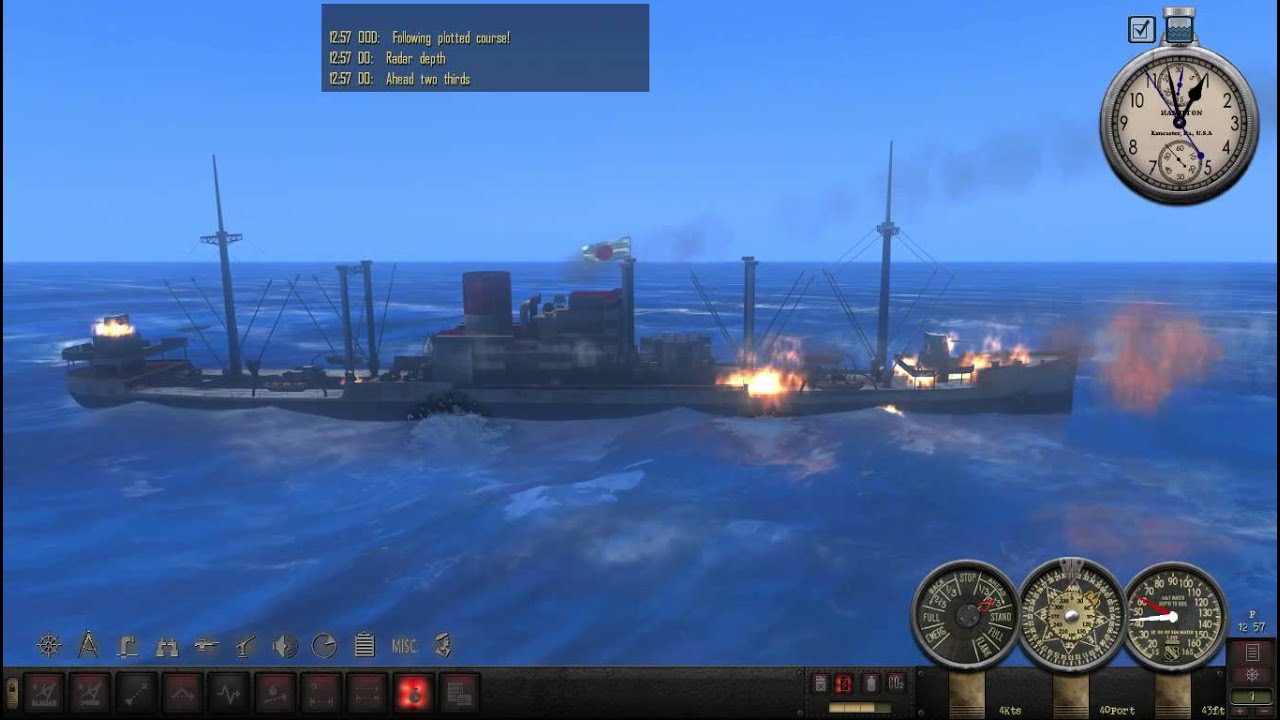 Silent Hunter 4 - 3 for 3! - TMO Mod - YouTube