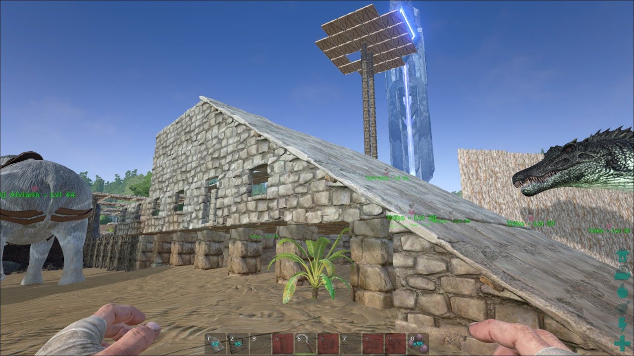 ARK: Survival Evolved #33 - Talking and Building; Setting the Harbor ...