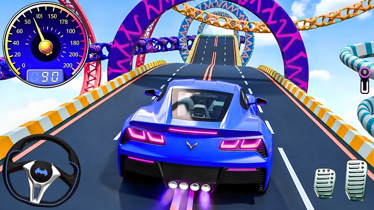 GT Car Stunt Racing on Mega Ramp - Extreme Car Driving Simulator 3D ...