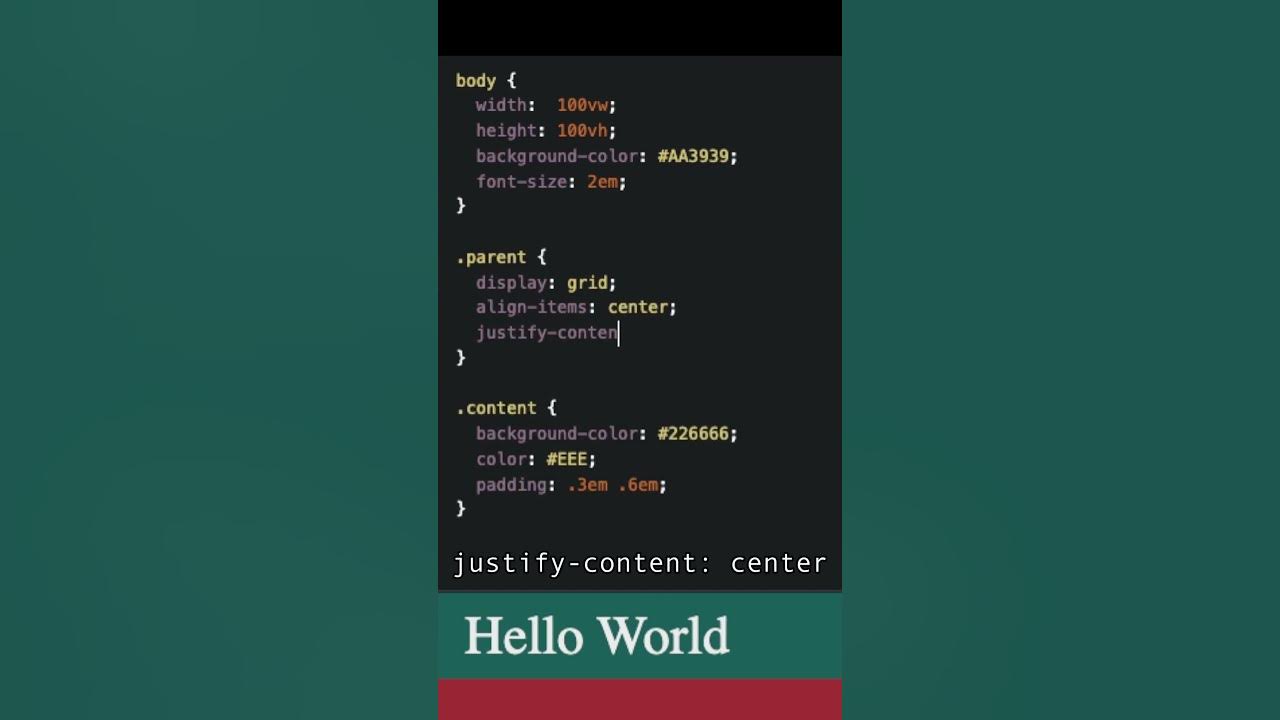 Centering Things with CSS - Part 1 - CSS Grid - YouTube