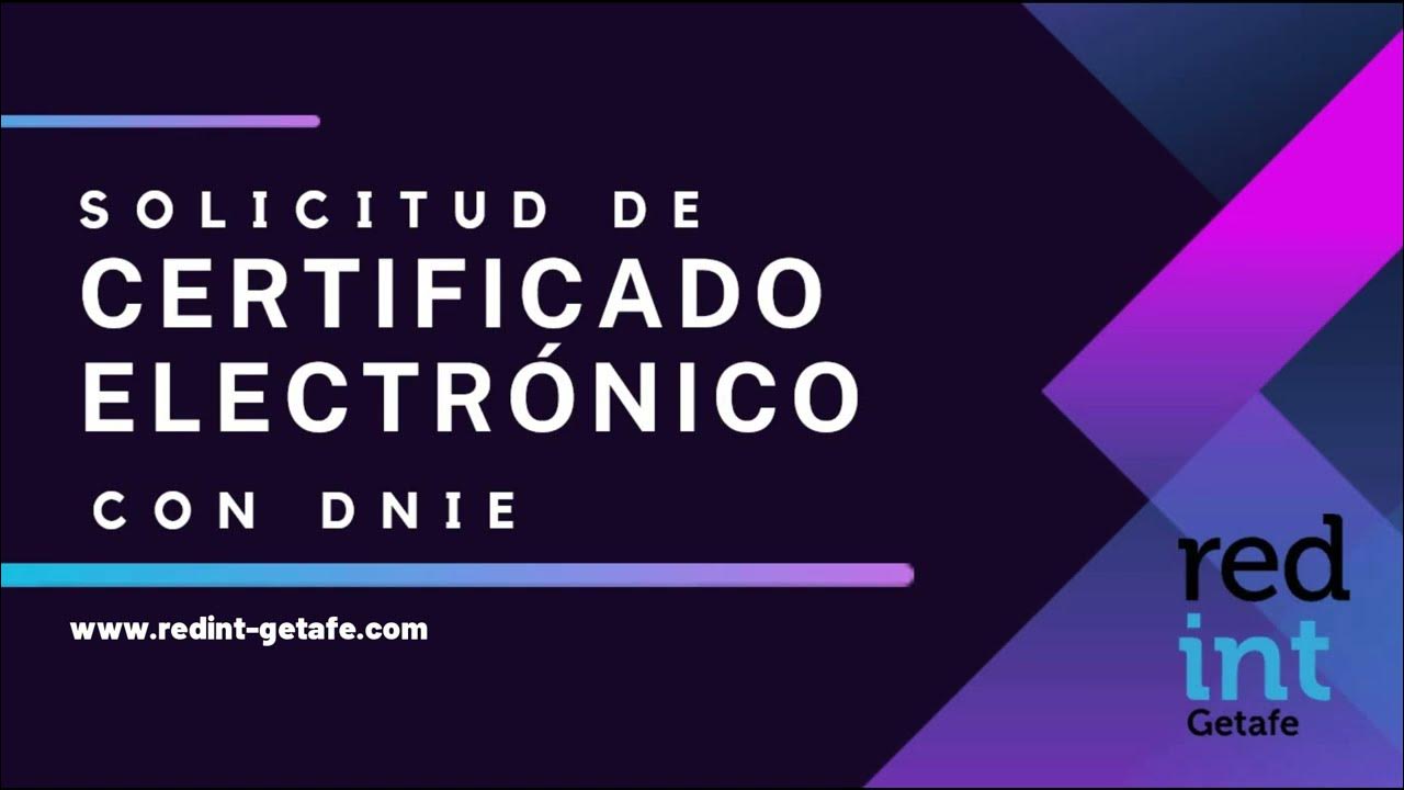 CERTIFICADO ELECTRÓNICO: CERTIFICADO ELECTRÓNICO CON DNIE - YouTube