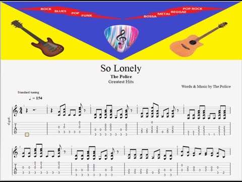 POLICE SO LONELY SOLO GUITAR - YouTube