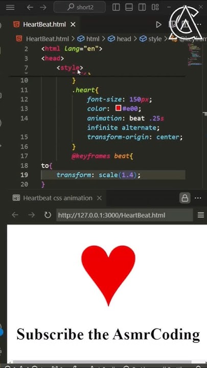 Heartbeat CSS animation - YouTube