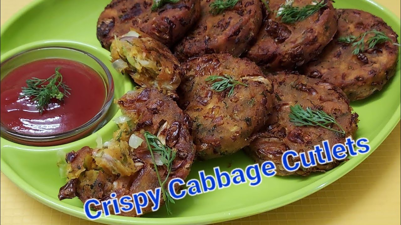 Crispy Cabbage Cutlet recipe | Gujarti Cutlets | Patta Gobhi Kabab ...