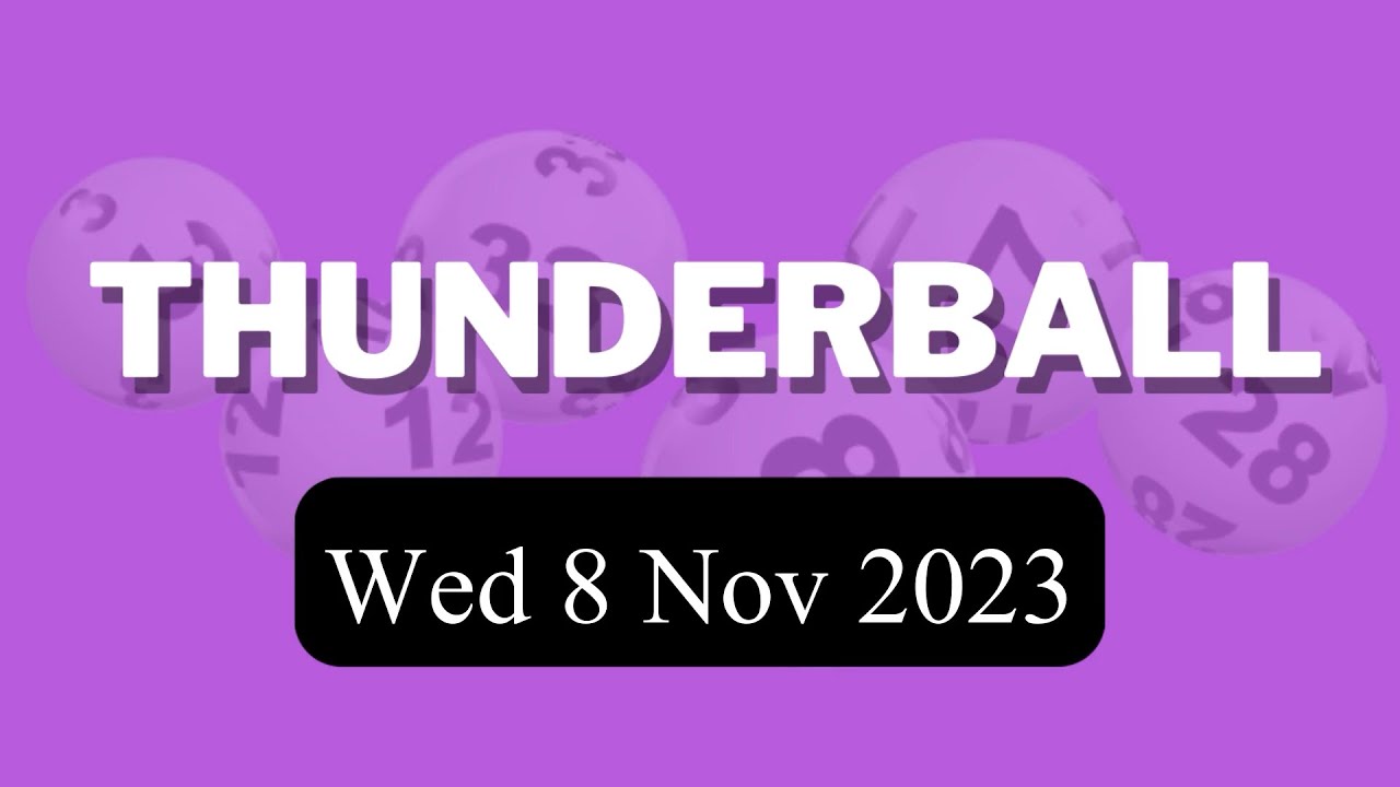 Thunderball Draw Results on Wed 8 Nov 2023 The National Lottery UK ...