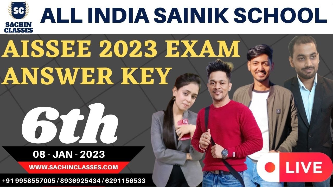 Sainik School 2023 Solution | Sachin Classes - YouTube