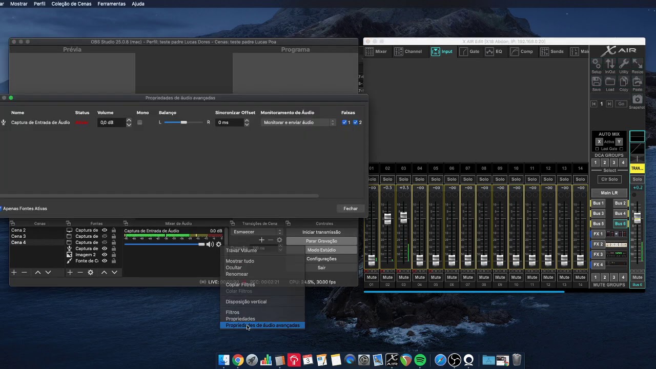 COMO UTILIZAR A XR18 NO OBS STUDIO VIA USB - YouTube