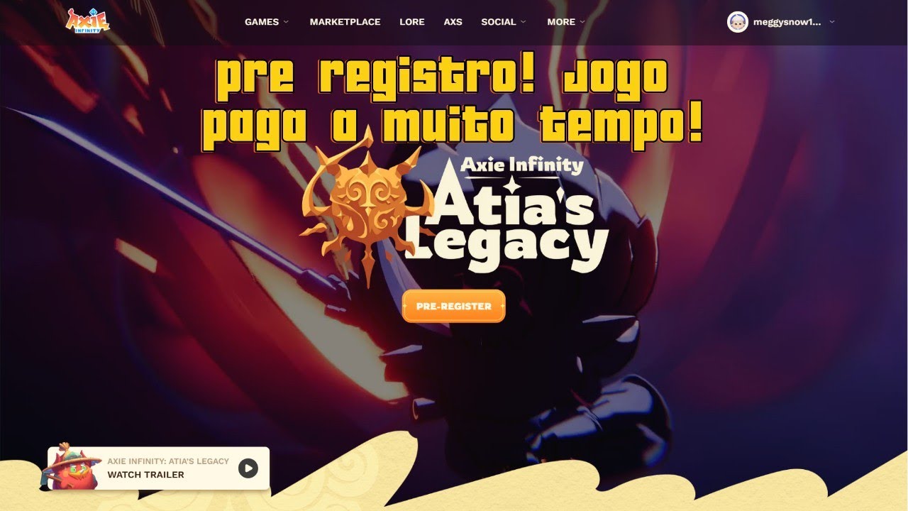 Lançamento! Axie Infinity Atias Legacy, MMO, Ronin, um dos jogos que ...