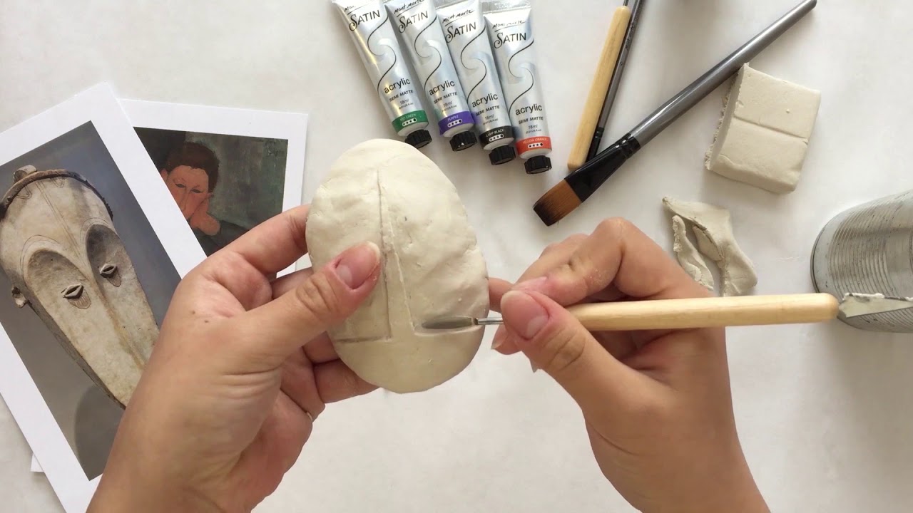 How to Paint a Clay Mask - YouTube