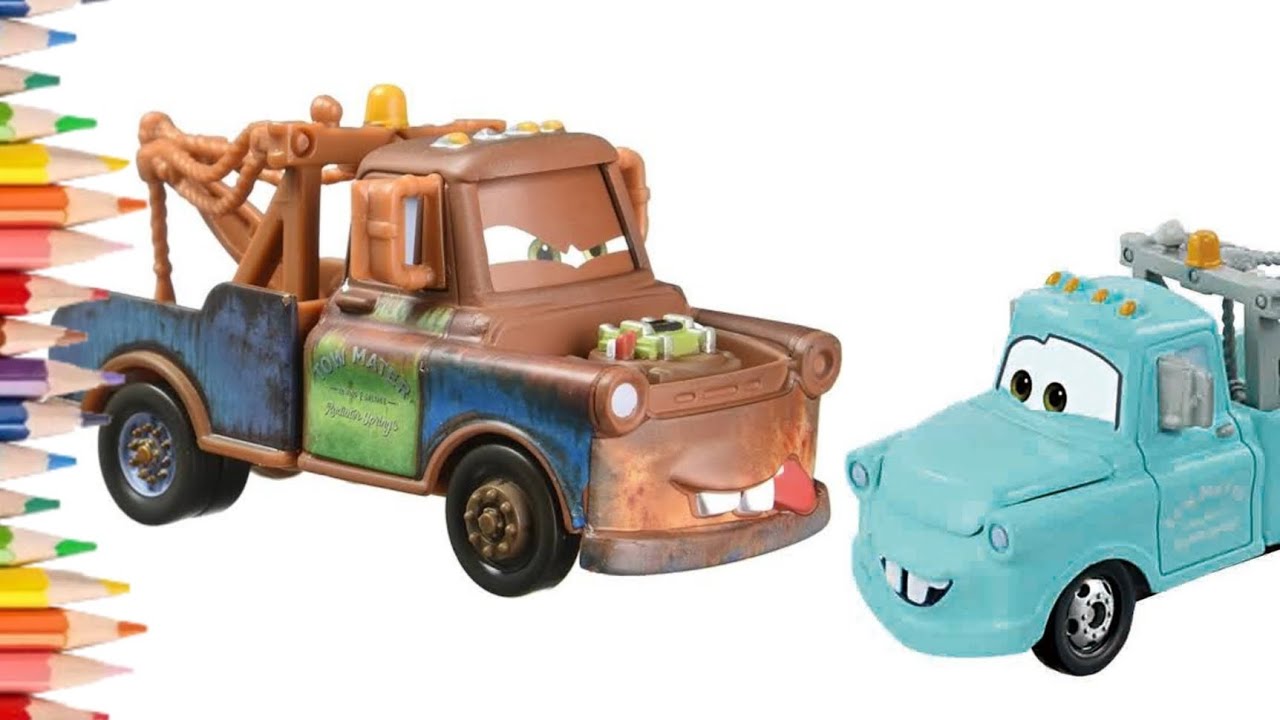 Disney Cars | Mater | Drawing and Colouring | Gadi wala cartoon ...