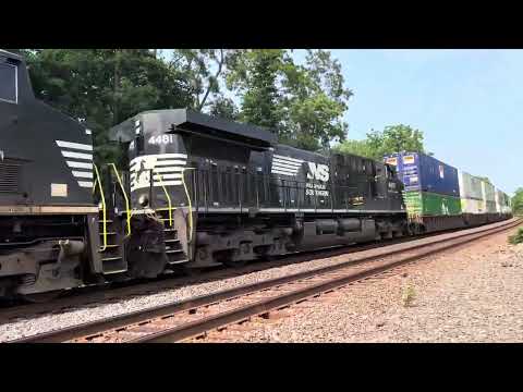 NS 3626 ET44AC leads NS 23G through Piscataway,NJ! - YouTube