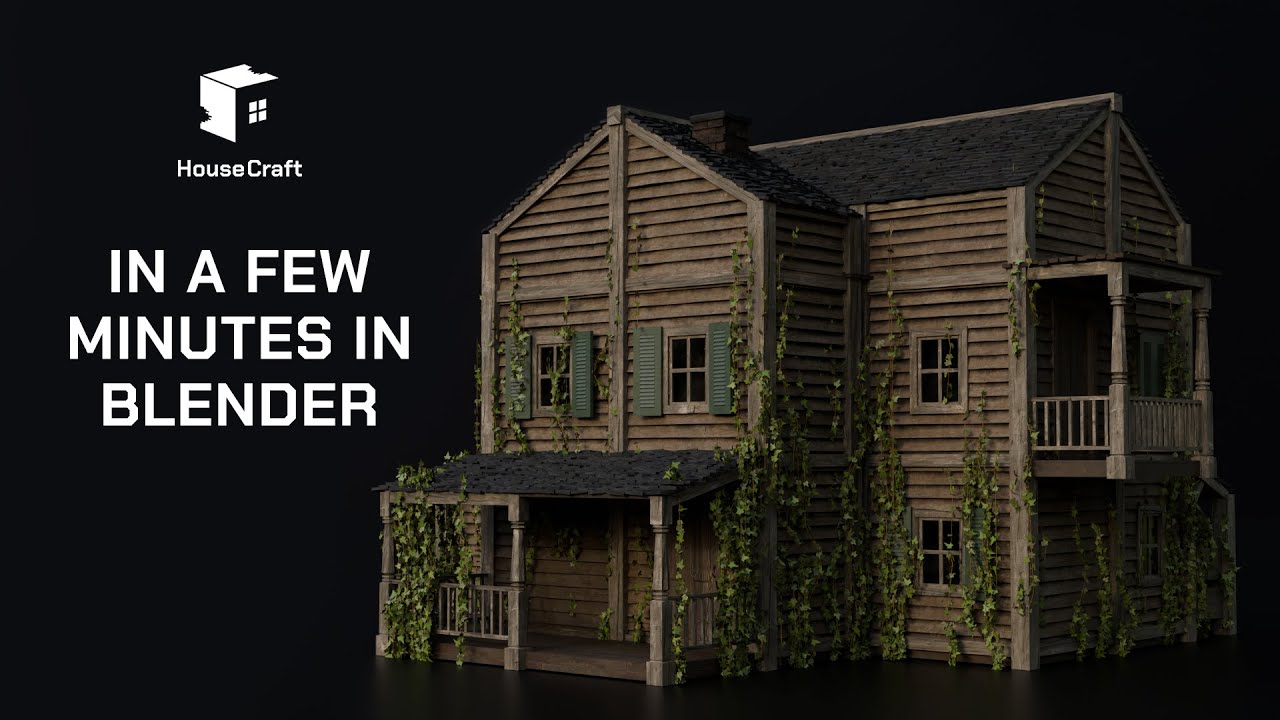 Creating a house in a few minutes in Blender - HouseCraft - YouTube